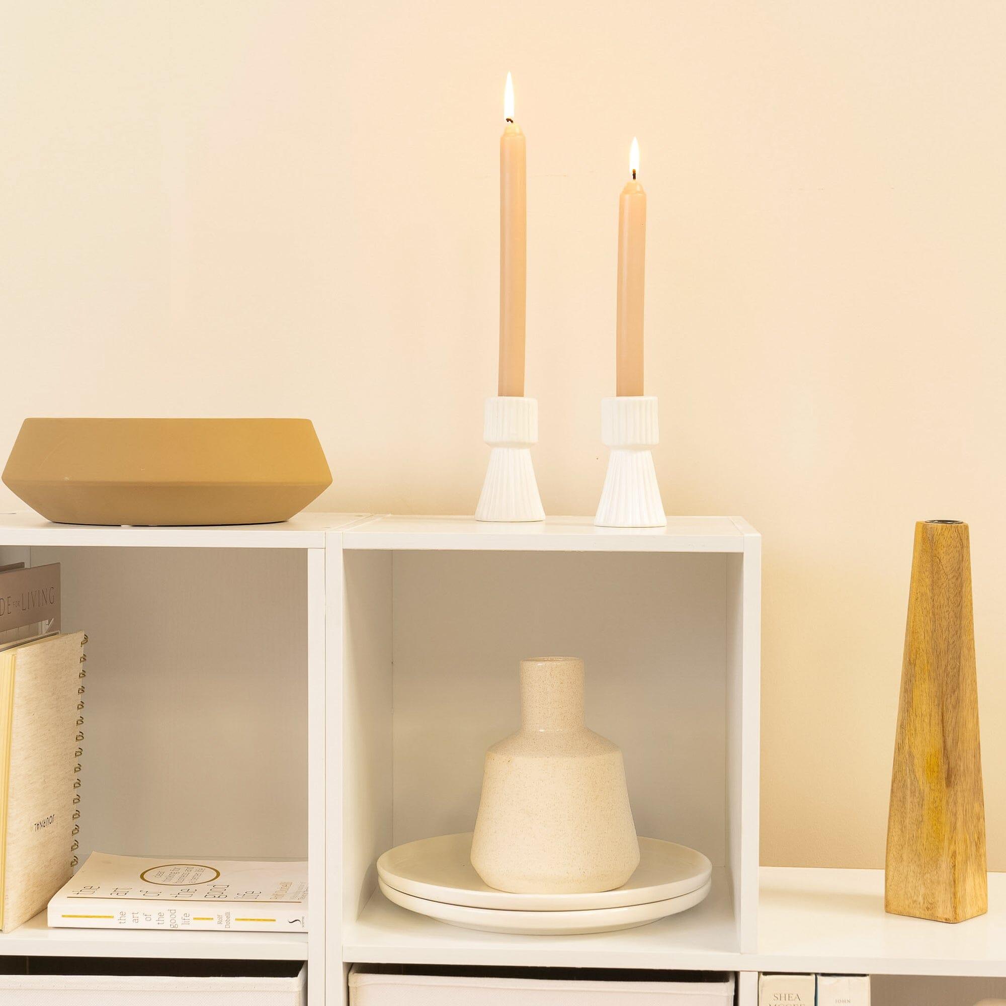 12 Cube Bookcase Ladder Storage Unit - White - Two 6 Cube Units - Whit ...