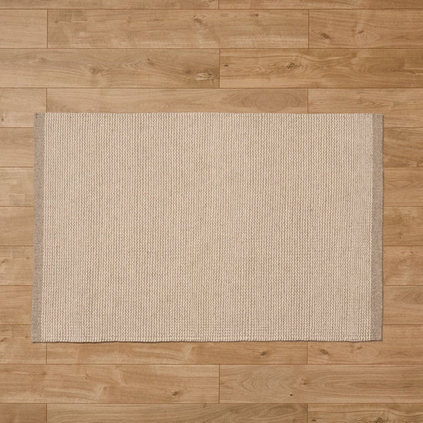 Cotham Clay and Natural Striped Wool and Cotton Rug - 200x290cm - Laura ...