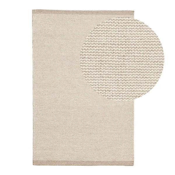 Cotham Clay and Natural Striped Wool and Cotton Rug - 200x290cm - Laura ...