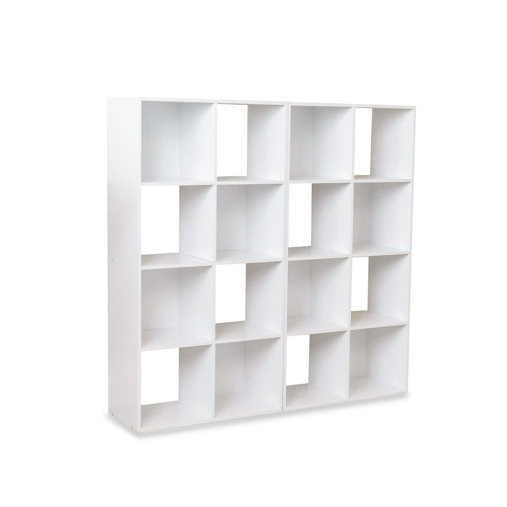 Cara 16 Cube Storage Unit - Chalk White - Two 8x2 Units – Laura James
