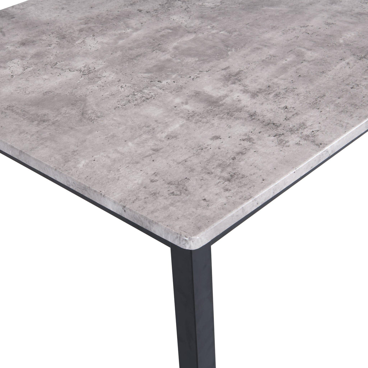 Outlet Milo Concrete Effect dining table - 6 seater - with black legs ...