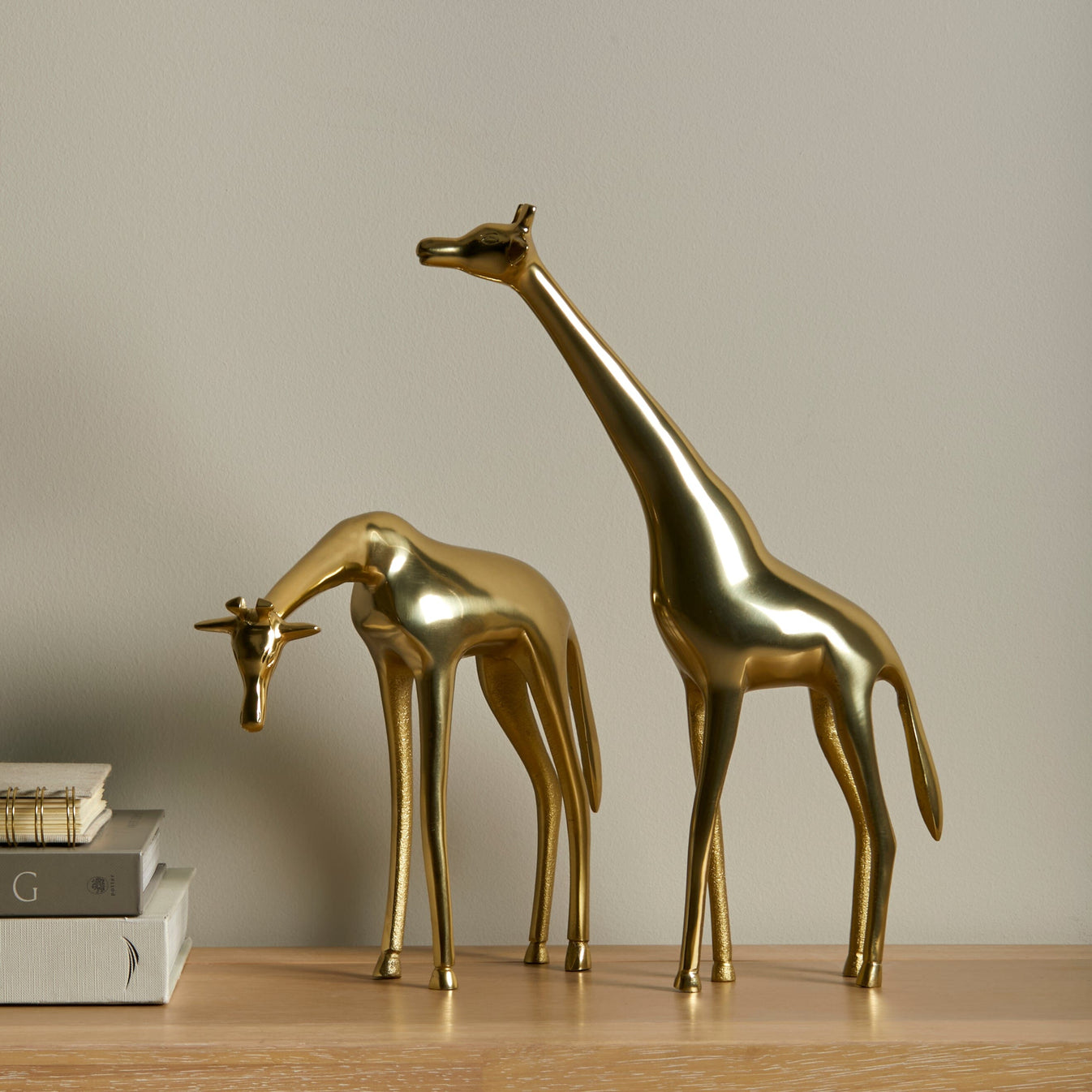 Nakuru Gold Resting Metal Giraffe Ornament - Laura James