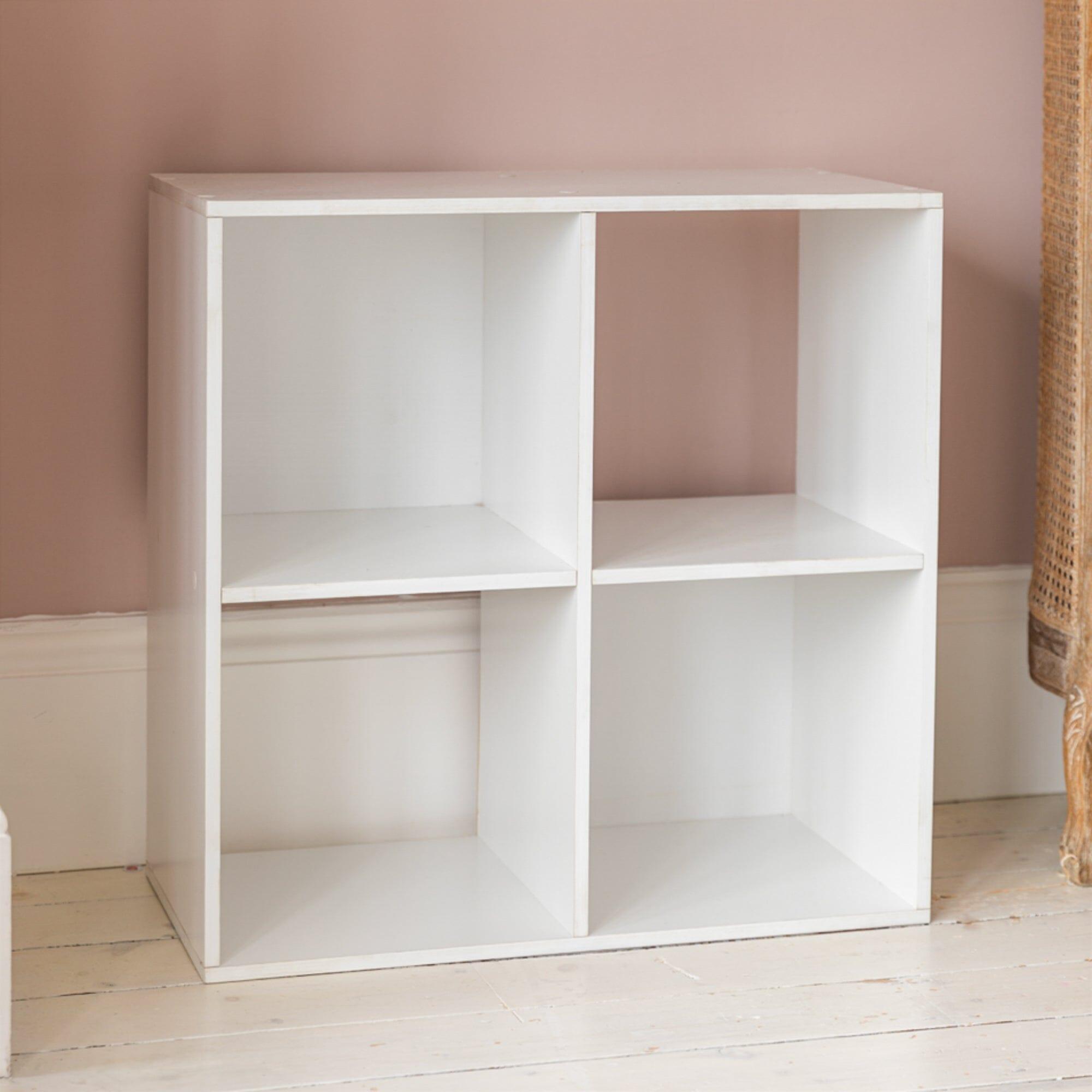 White 4 Cube White Bookcase Shelving Laura James