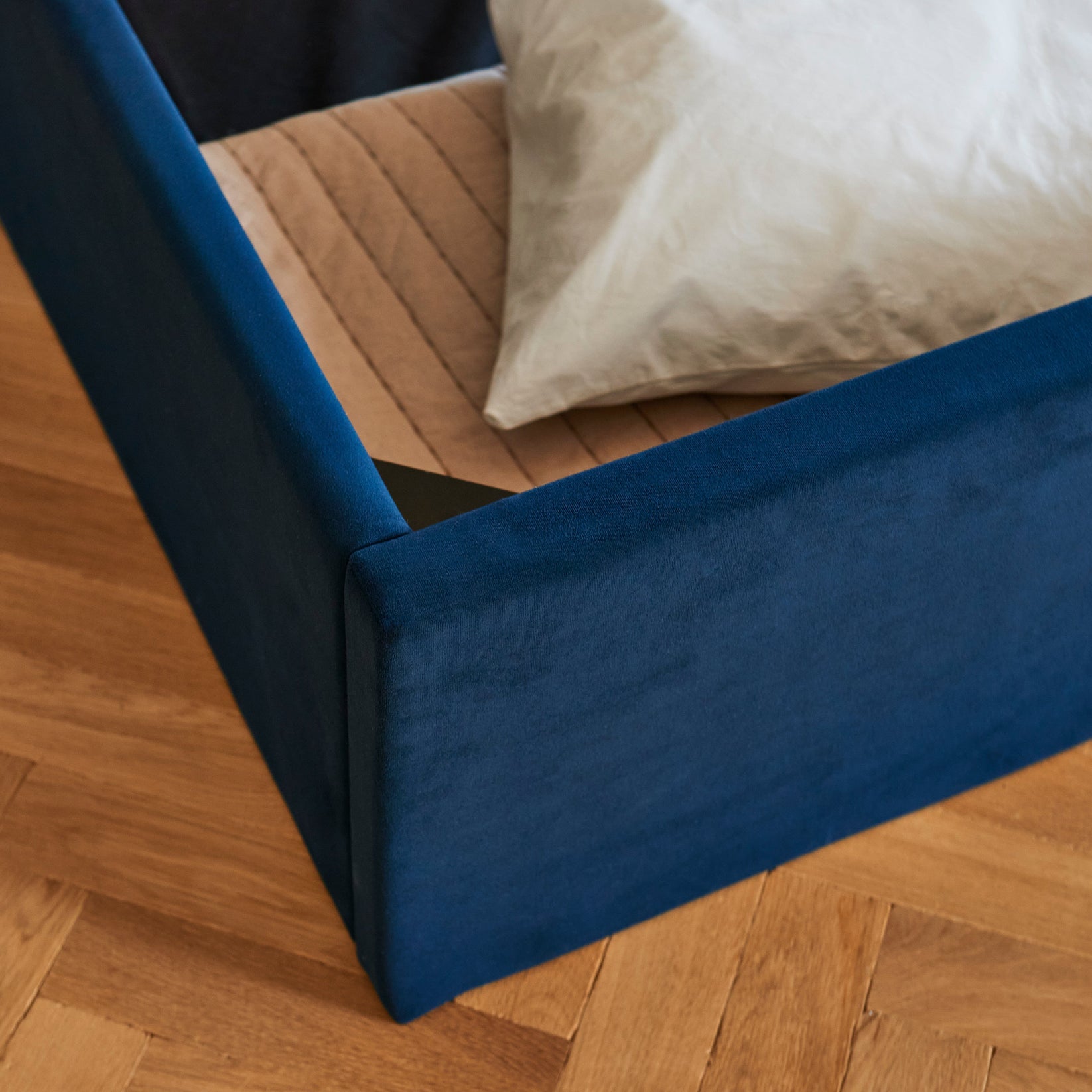 Alice Double Ottoman Bed - Ink - Laura James