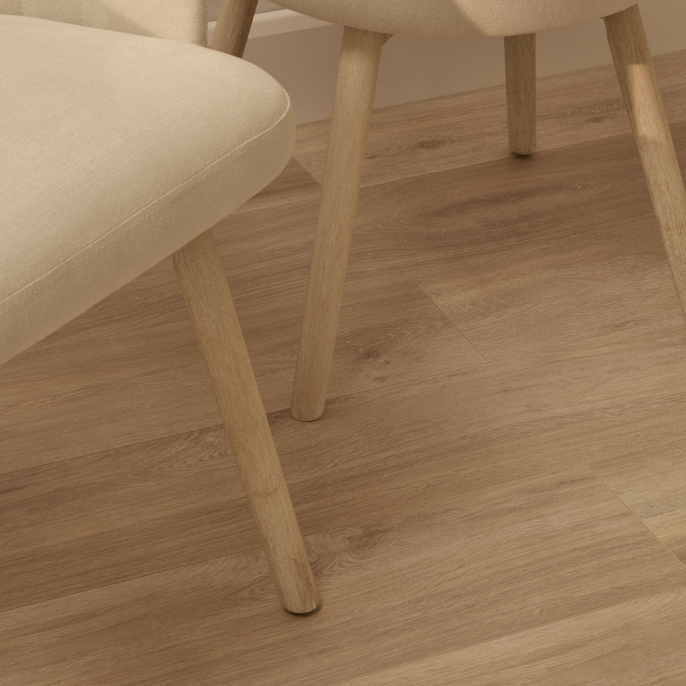 Arabella Natural Beige Dining Chair - Set of 2 - Whitewash Oak Legs ...