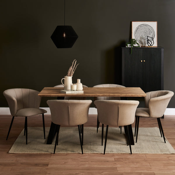 Atlas Mangowood Dining Table with Black Legs - Laura James