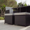 10 Seater Black Rattan Cube Garden Set with Grey Parasol - Laura James
