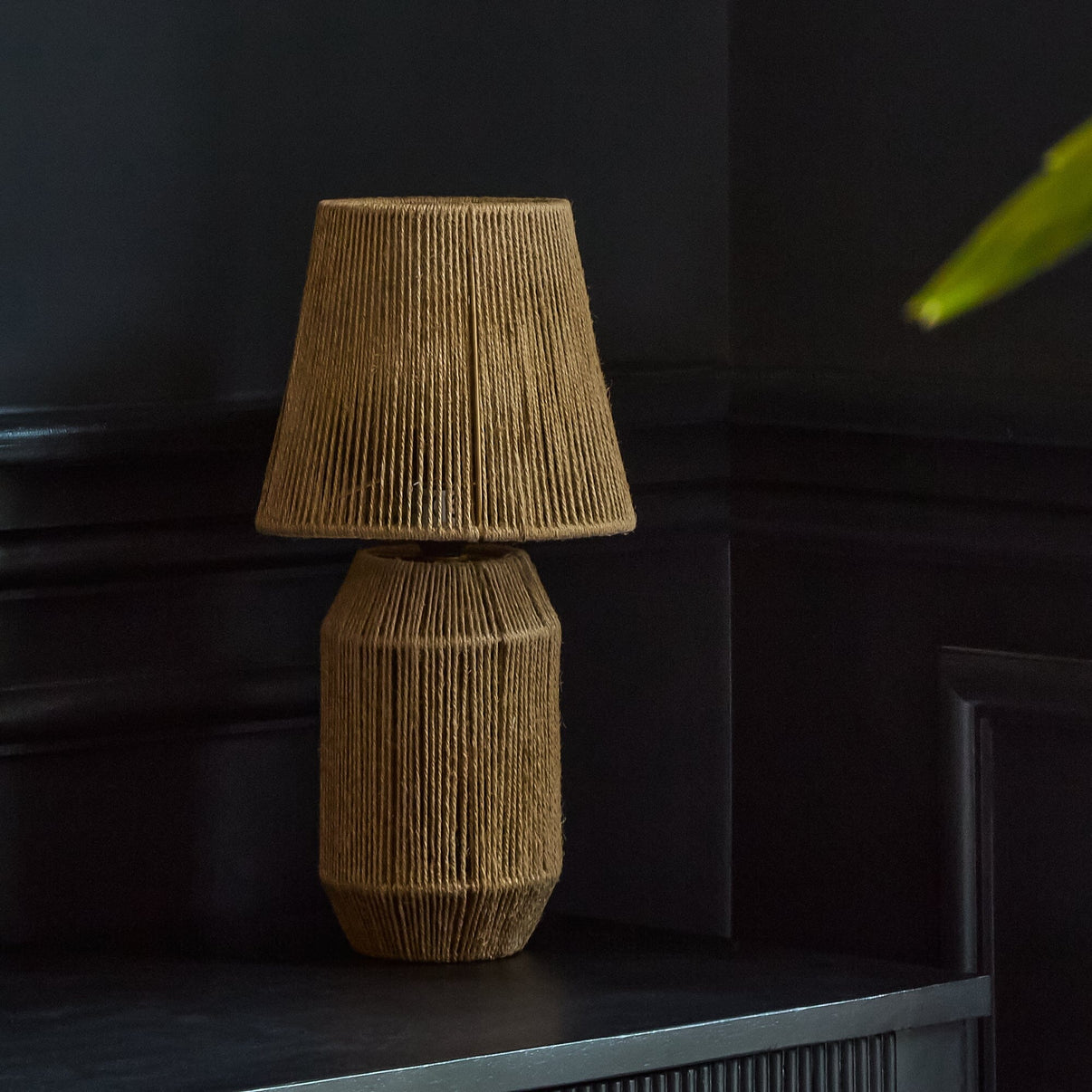 Bari White Cotton String Table Lamp - Laura James