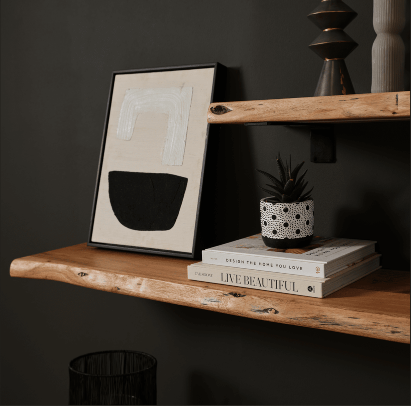 Bosco Large Natural Acacia Wall Shelf - 150cm - Laura James