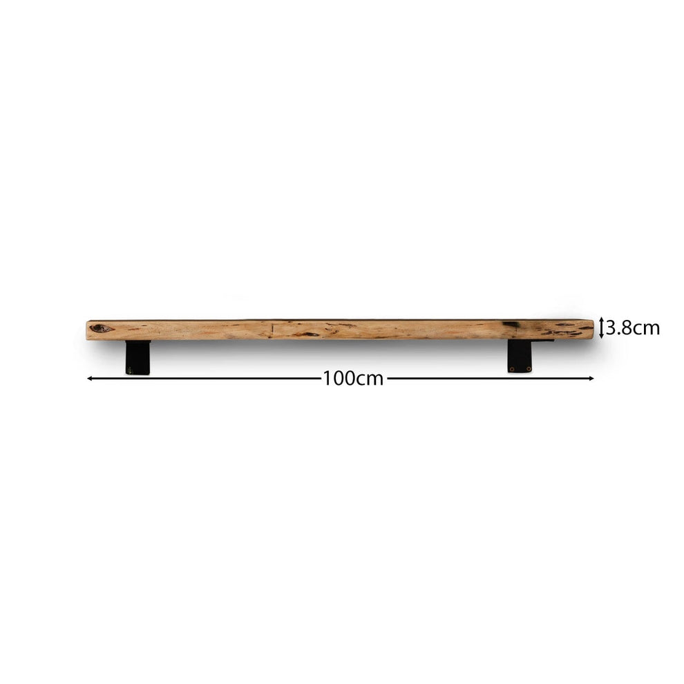 Bosco Small Natural Acacia Wall Shelf - 100cm - Laura James