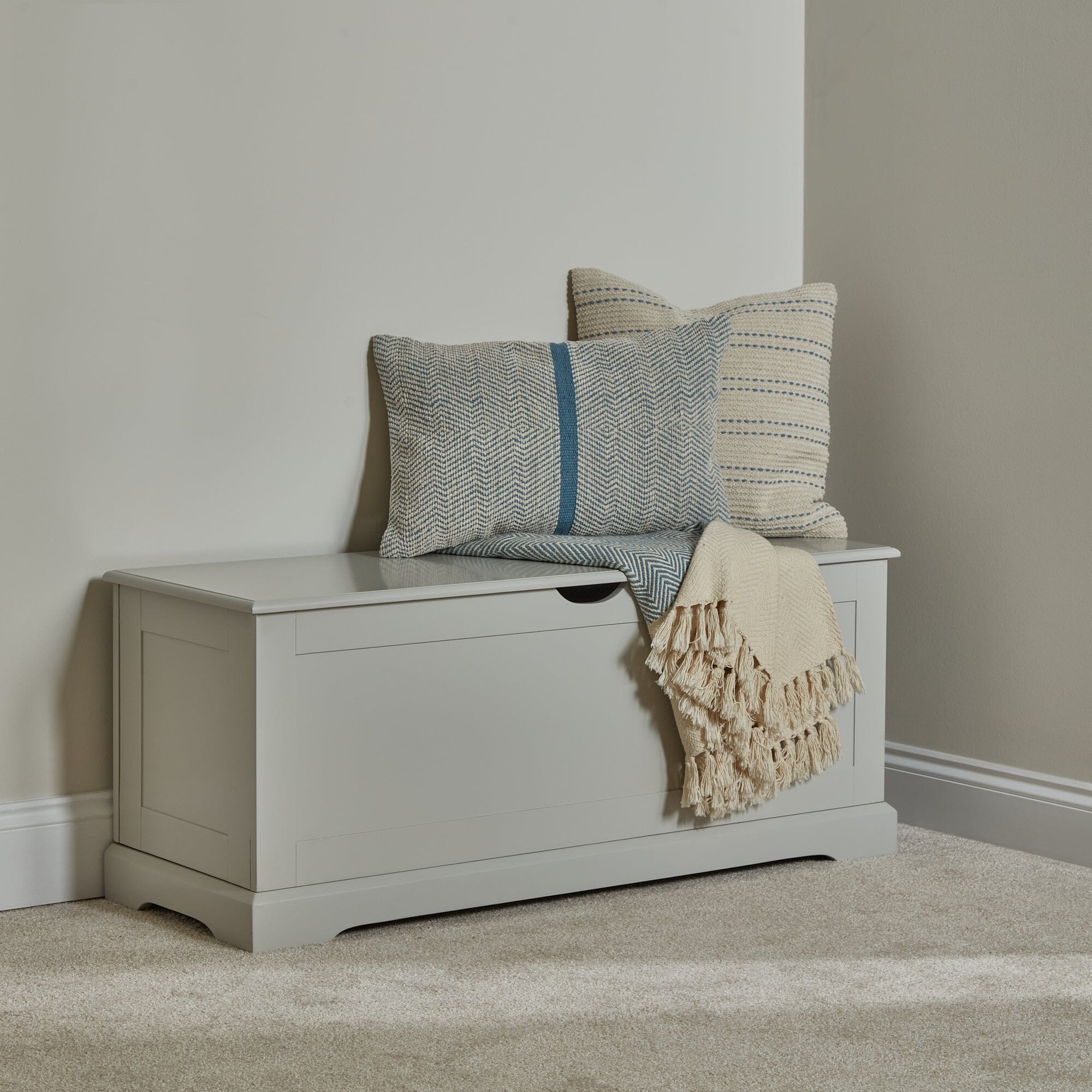 Chatsworth storage box - Linen Grey - Laura James