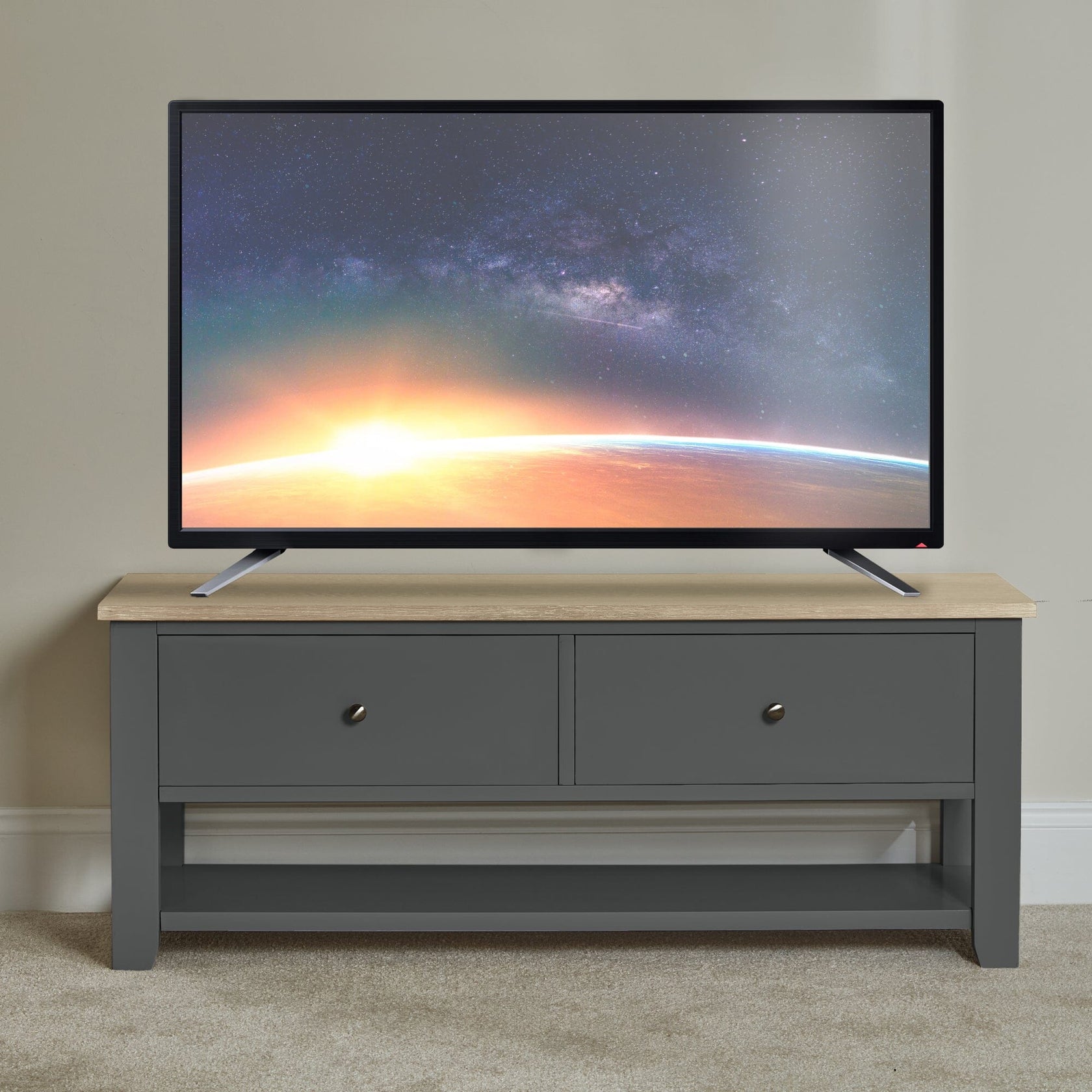 Chatsworth TV Bench - Slate Grey - Laura James