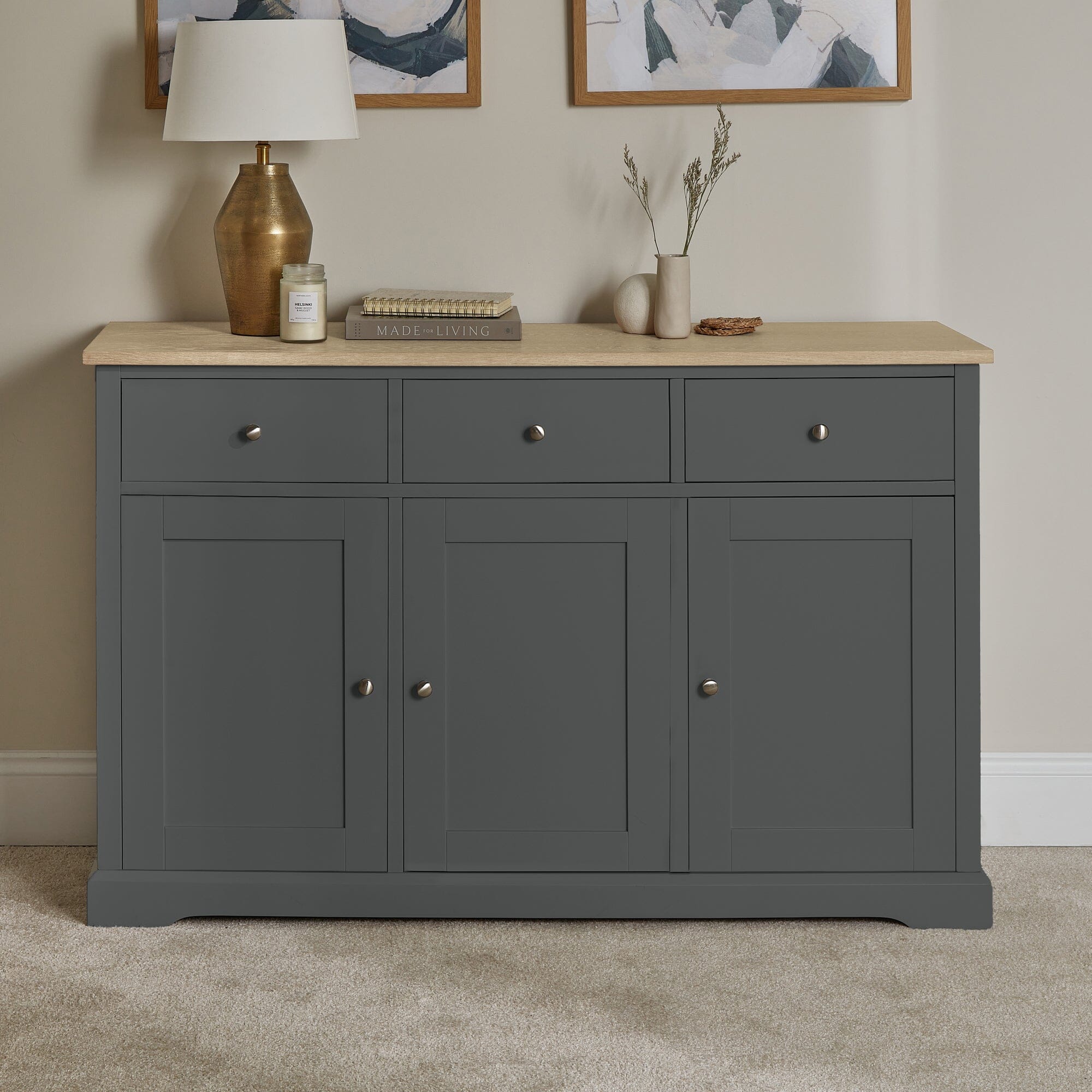 Chatsworth Sideboard 130cm Slate Grey Laura James