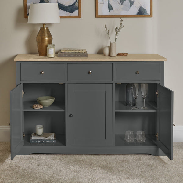 Chatsworth Sideboard - 130cm - Slate Grey - Laura James