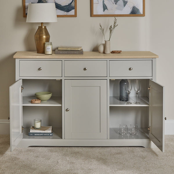Chatsworth Sideboard - 130cm - Linen Grey - Laura James