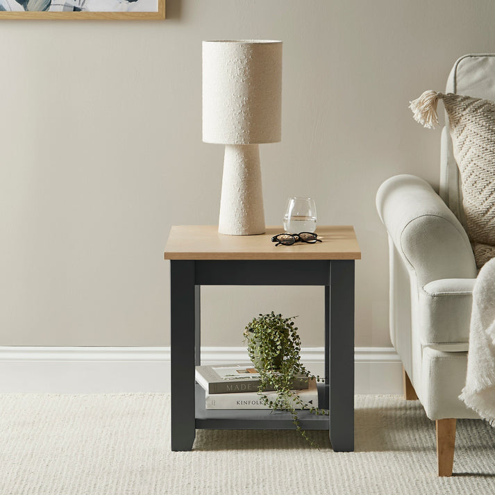 Chatsworth side table - Slate Grey - Laura James