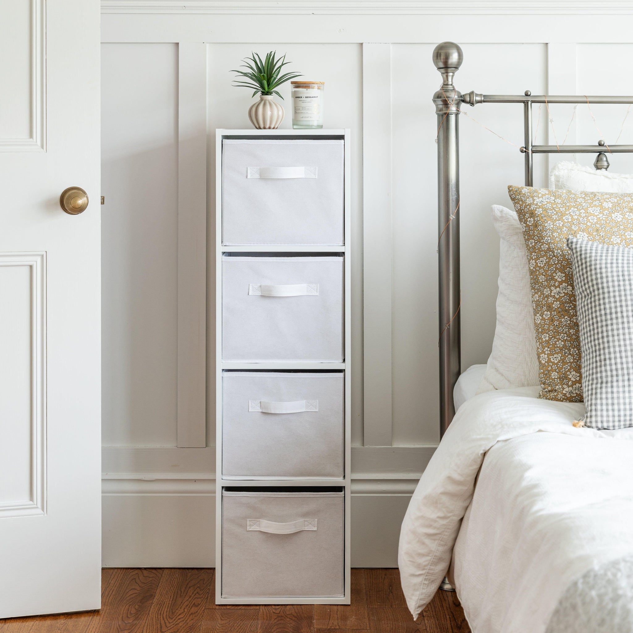 White Square Storage Units and Bookcase - Laura James