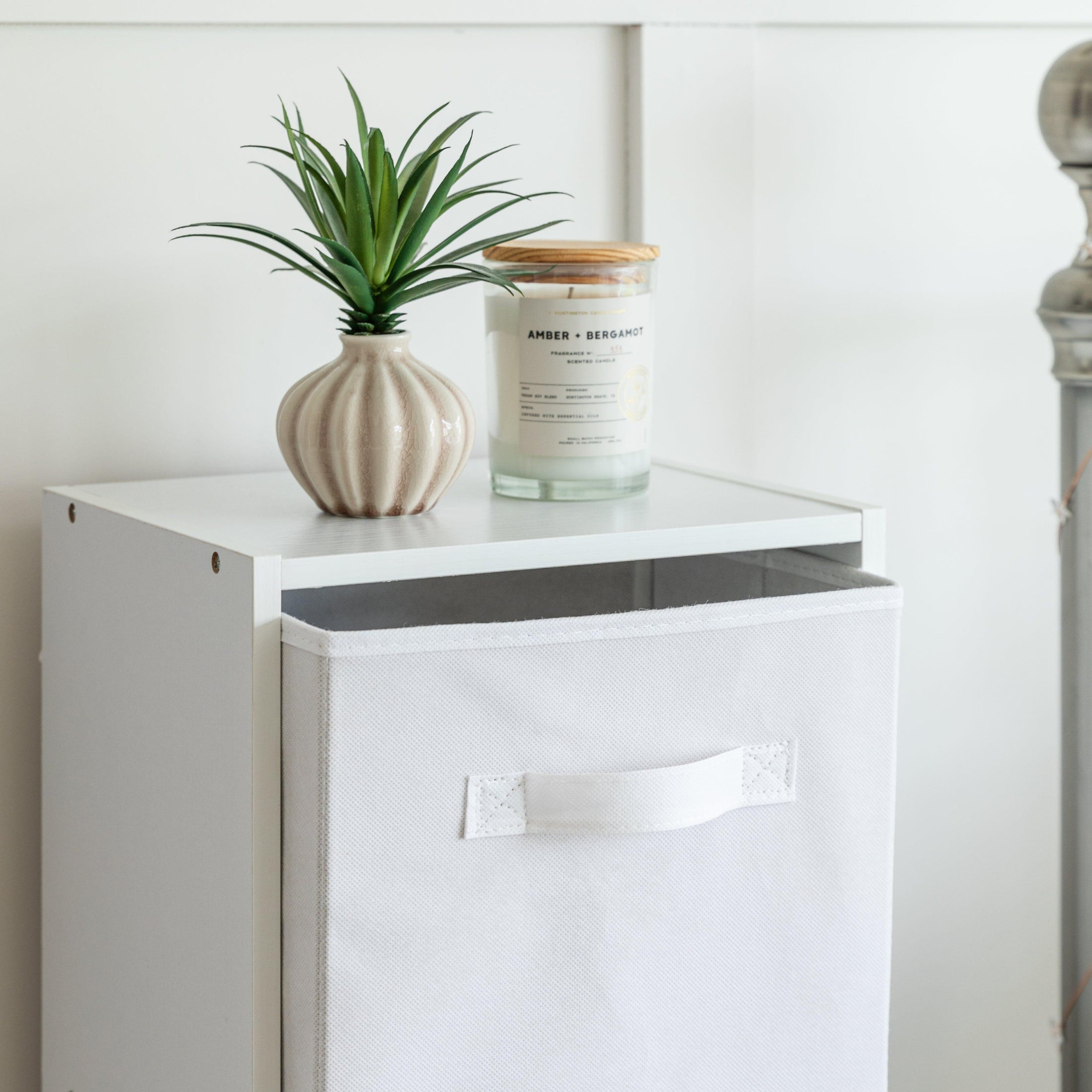 White Square Storage Units and Bookcase - Laura James