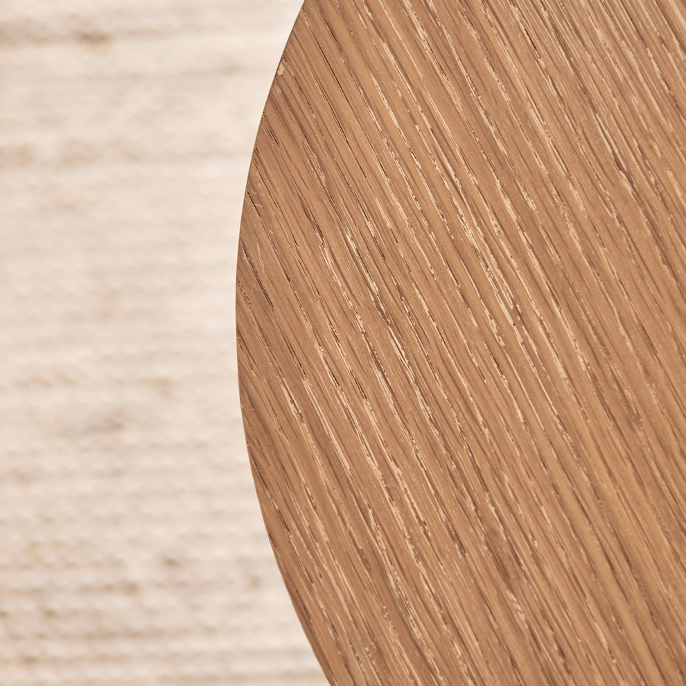 Carter Round Side Table - Whitewash Oak - Laura James