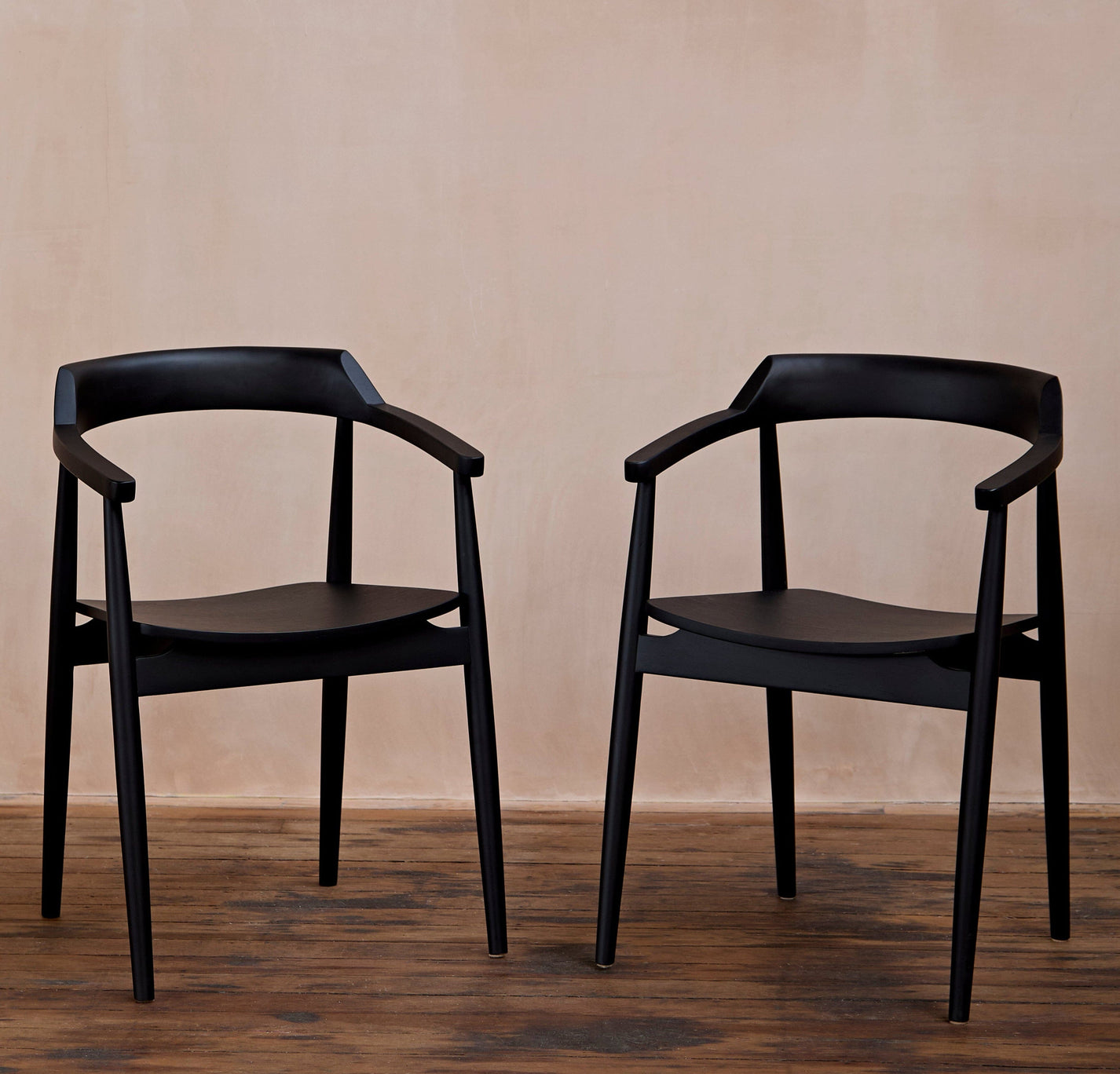 Carter Black Dining Armchairs - Set of 2 - Laura James