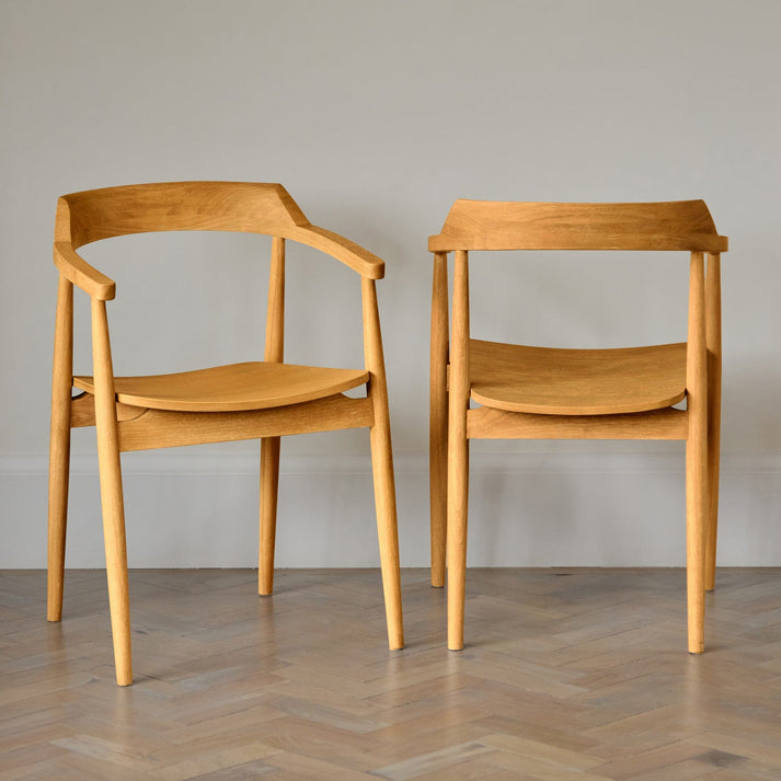 Carter Pale Oak Dining Armchairs - Set of 2 – Laura James