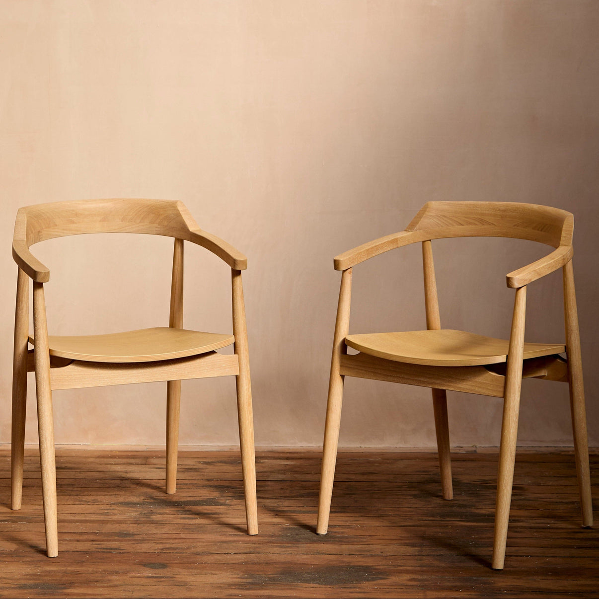 Carter Whitewash Dining Armchairs - Set of 2 - Laura James