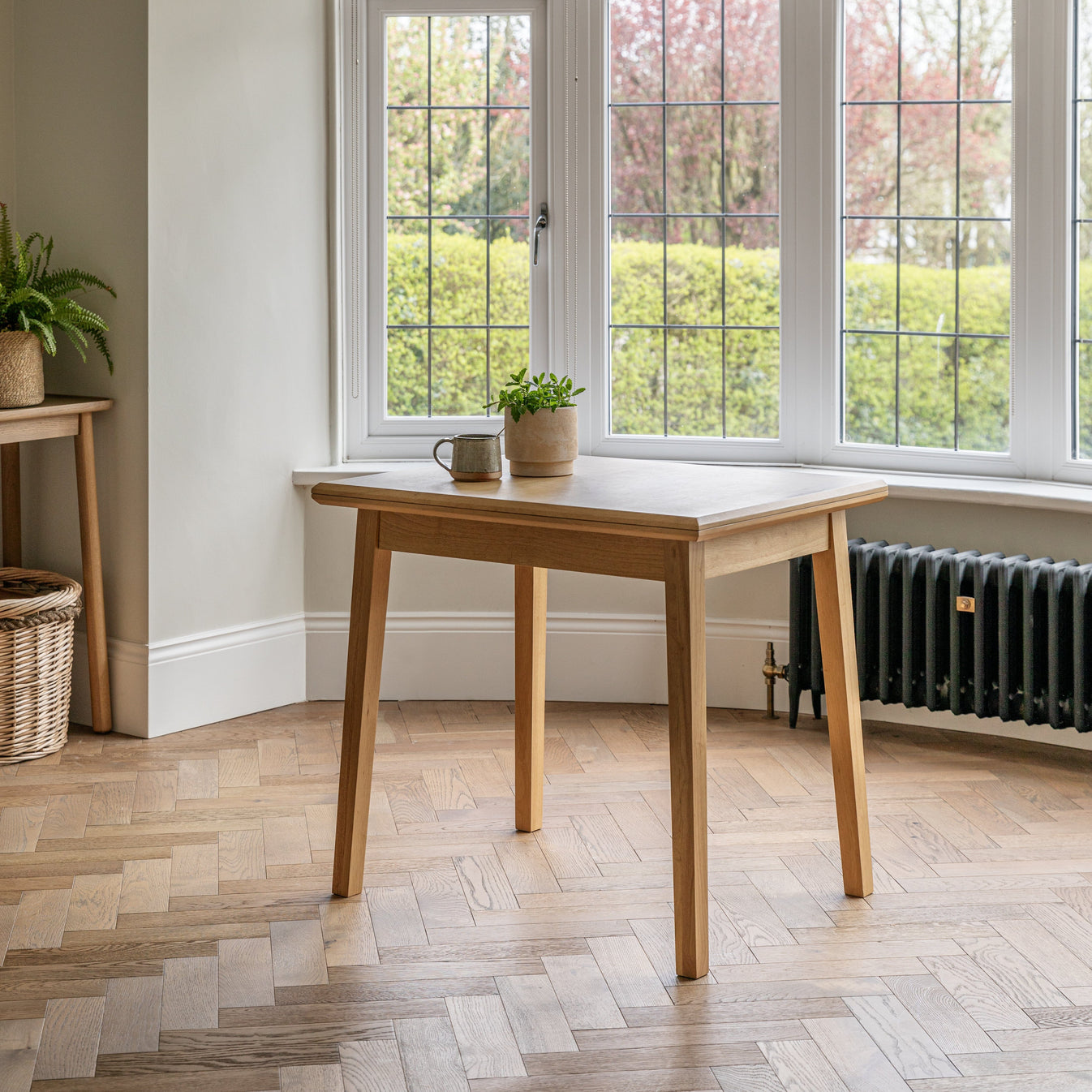 Charlie Pale Oak Extendable Dining Table Set - 4 Seater - Faye Woven ...