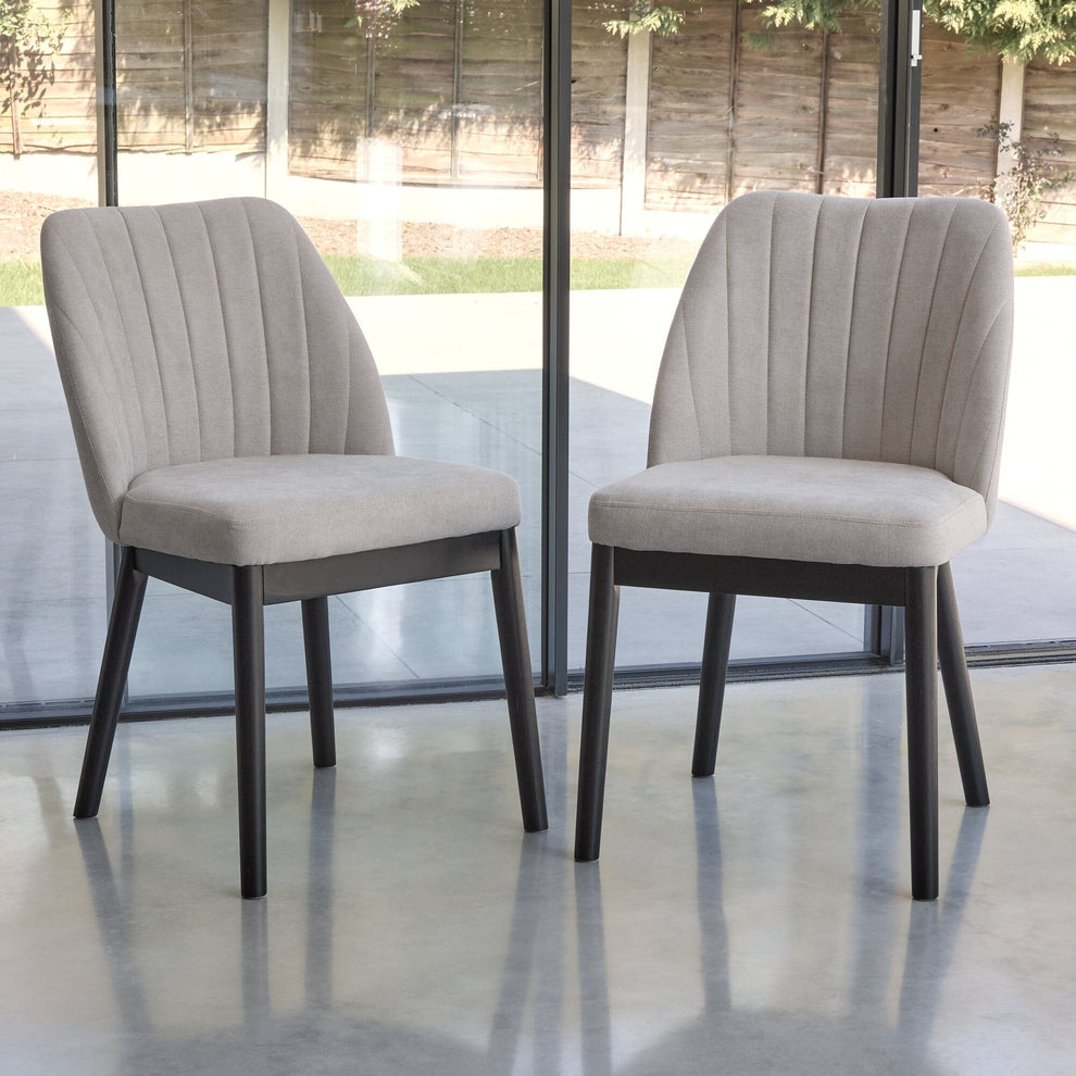 Chloe Dining Chairs - Set of 2 - Black Legs - Laura James