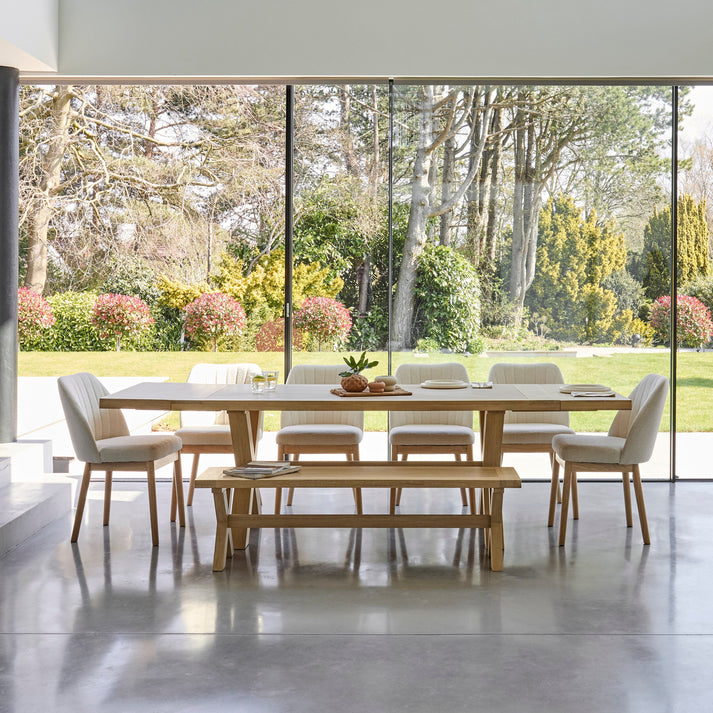 Charlotte Whitewash Extending Dining Table Set - 8 Seater - Chloe Bouc ...