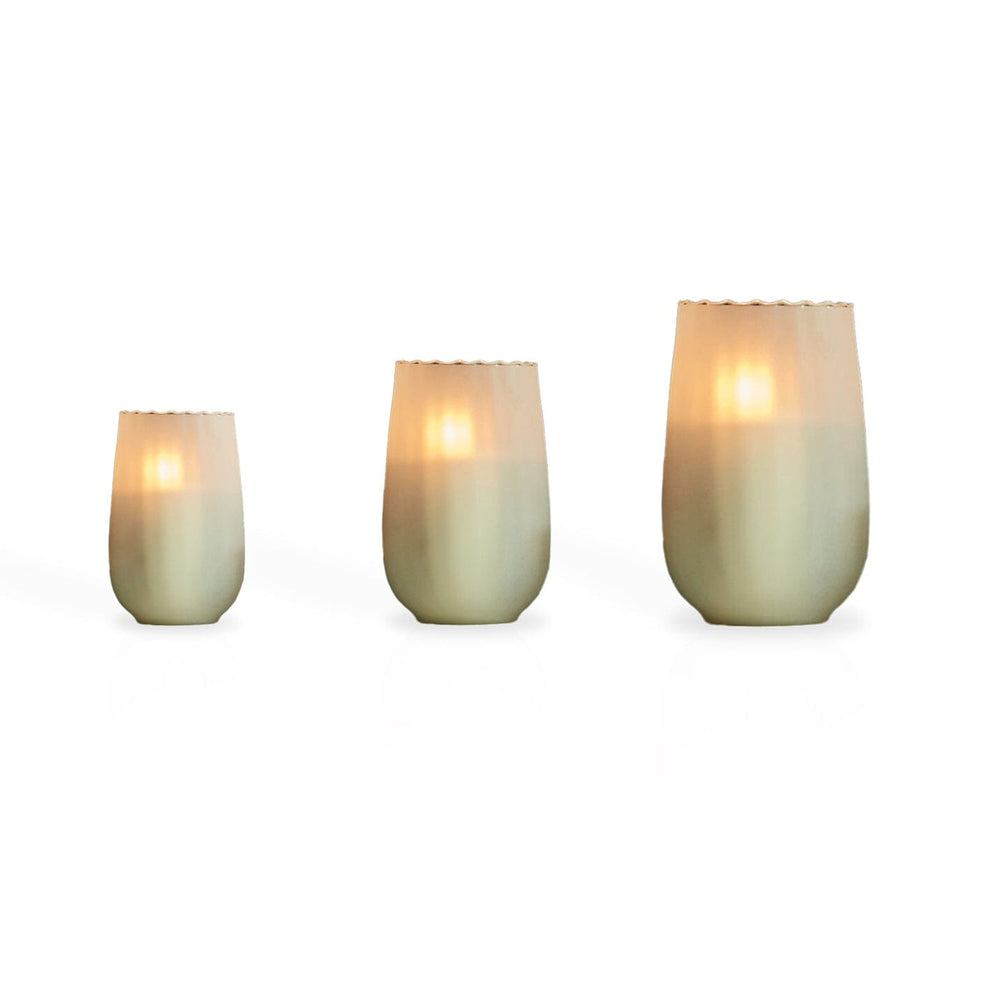 Dalen Frosted Glass Tea Light Holder with Candle Holders - Laura James