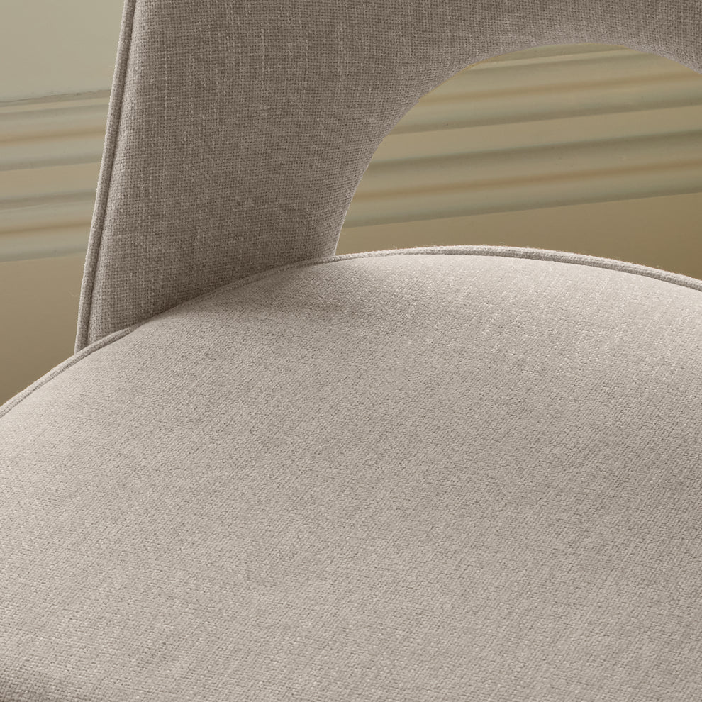 Dolly Soft Beige Dining Chairs - Set of 2 - Black Metal Legs – Laura James