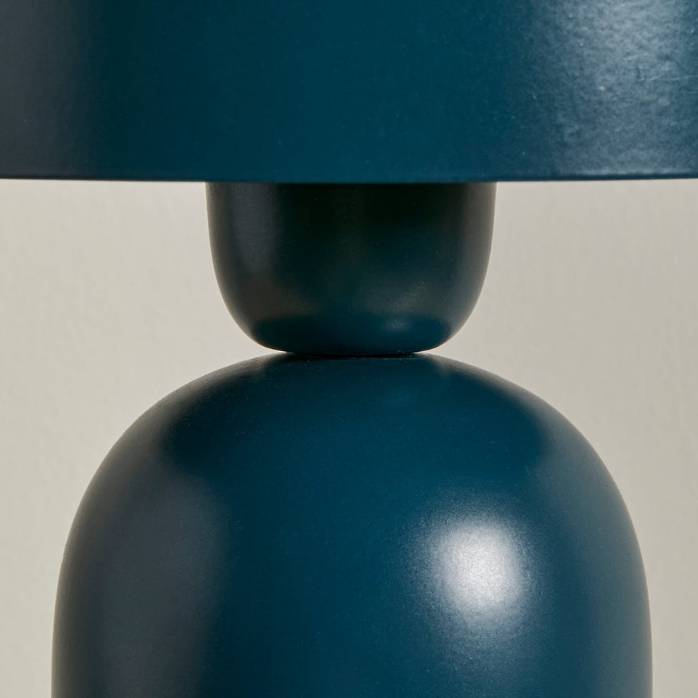 Eltham Teal 39cm Metal Table Lamp - Laura James