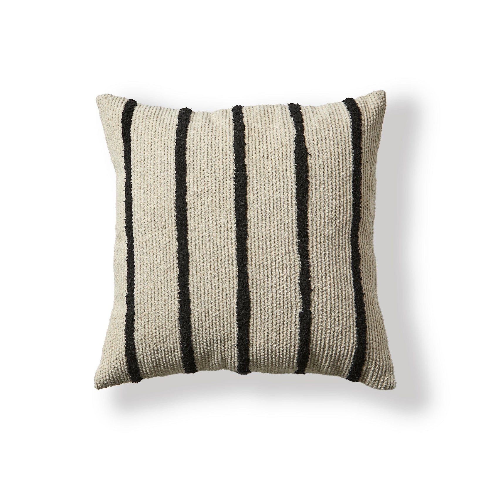 Evedon 50x50cm Cotton Cushion Cover - Black and Natural - Laura James