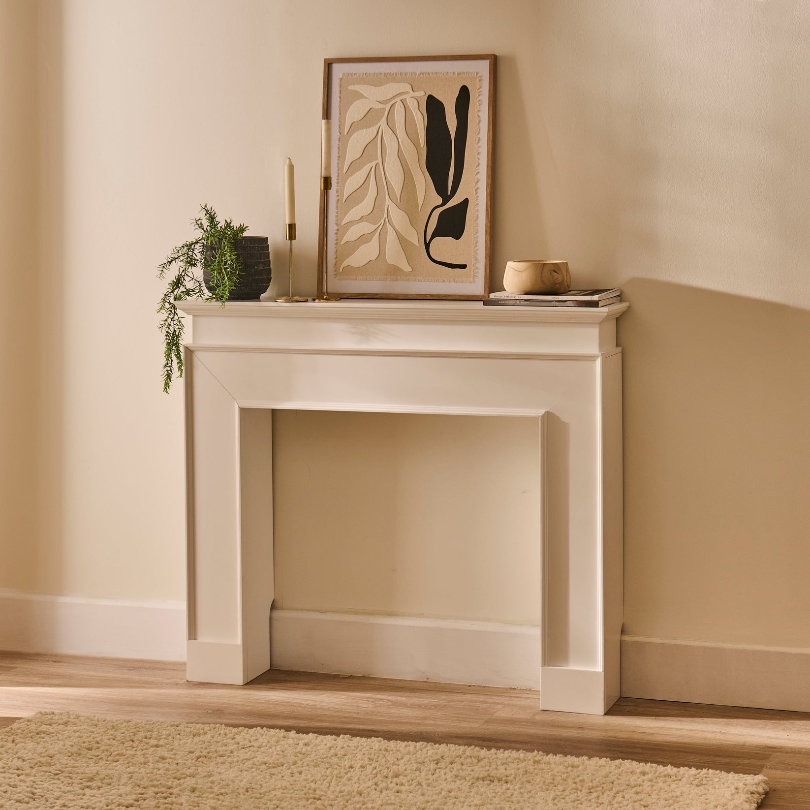 Ember 110cm Fireplace Surround - Snow White – Laura James