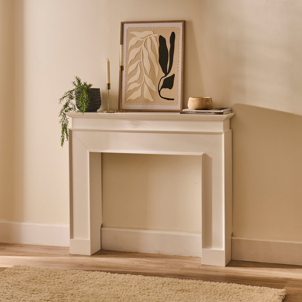 Ember 110cm Fireplace Surround - Snow White – Laura James