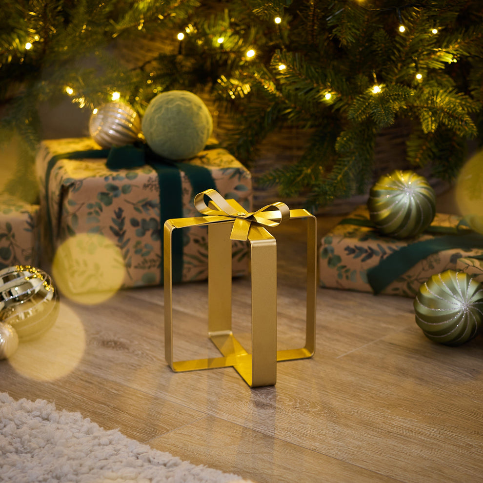 Falun Metal Present Ornaments - Set of 2 - Gold – Laura James