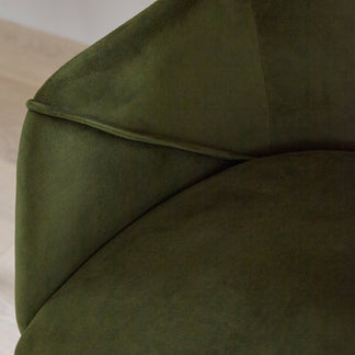 Amelia Whitewash Wooden Dining Table Set - 6 Freya Fern Green Armchairs ...