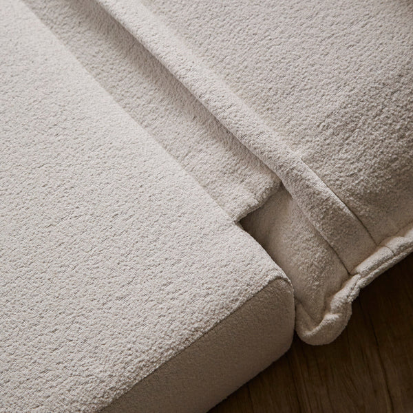 Harlow Single Sofa Bed - Chalk White Boucle – Laura James