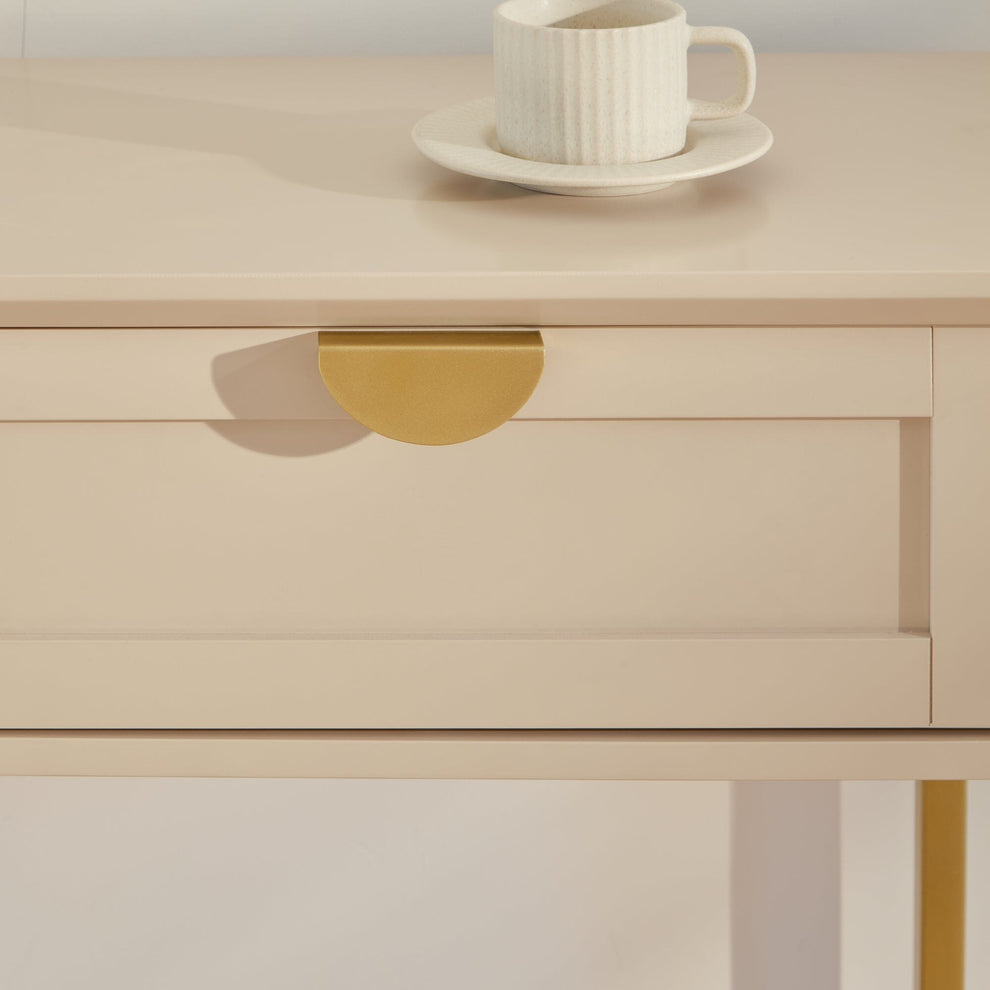 Ines Taupe Dressing Table with Drawers – Laura James