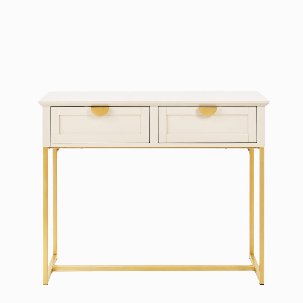Ines Taupe Dressing Table with Drawers – Laura James