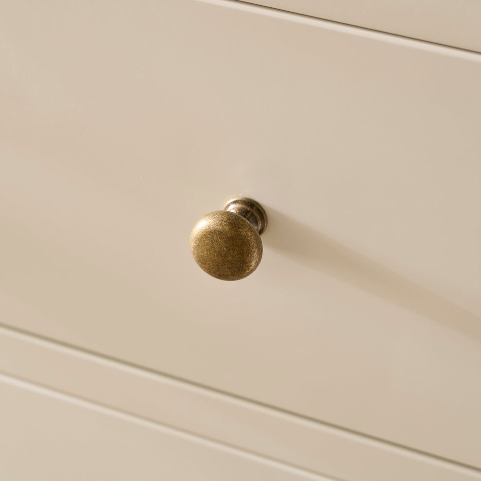 Ivy 5 Drawer Tall Chest of Drawers - Ivory White – Laura James
