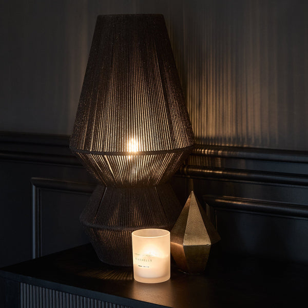 Neri Large Black Cotton String Table Lamp - Laura James