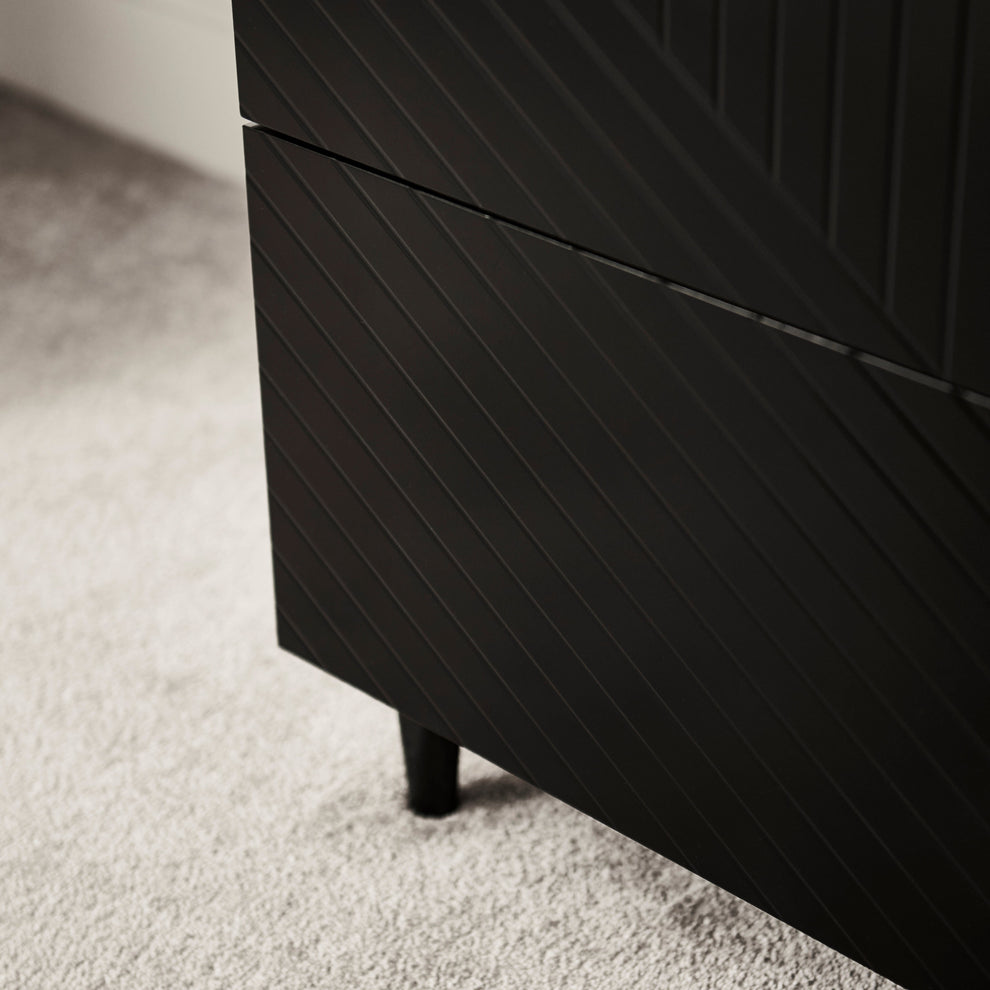 Jack 6 Drawers Chest of Drawers - Black - Laura James