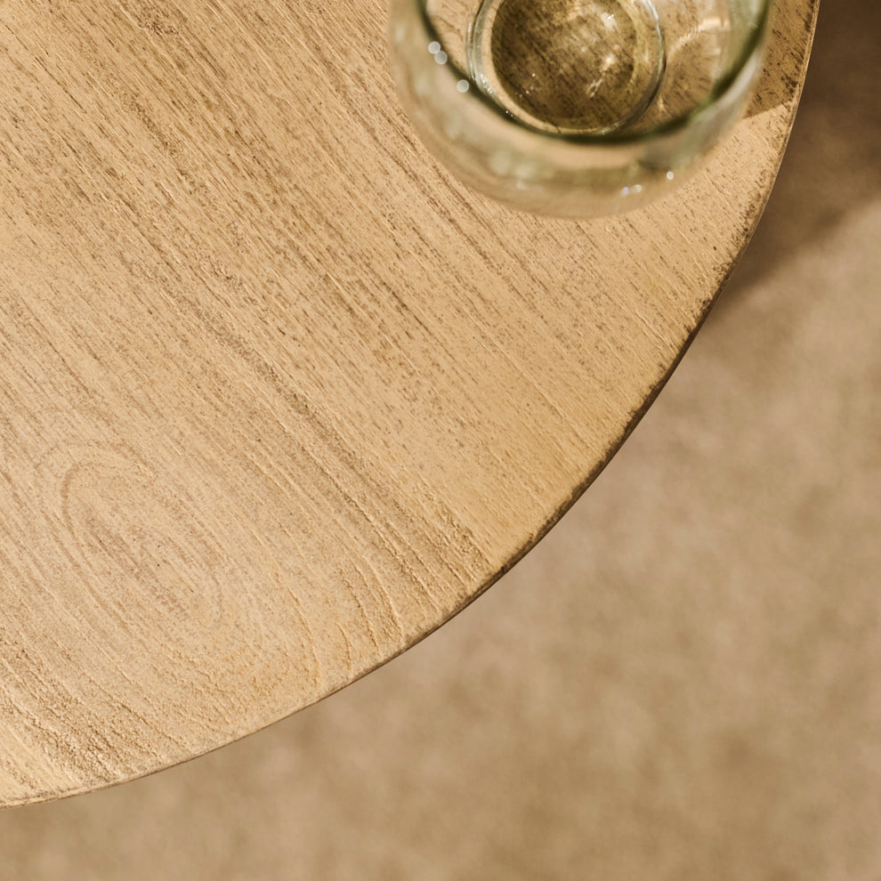 Jade Round Side Table Chalked Mango Wood | Laura James
