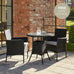 Kemble 2 Seater Rattan Garden Bistro Dining Set - Black – Laura James