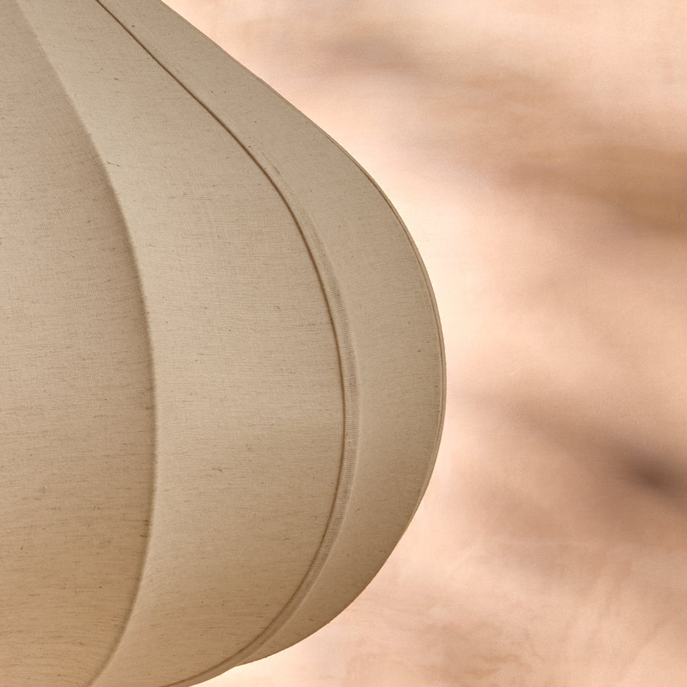 Lahsun 56cm Fabric Pendant Light - Natural – Laura James