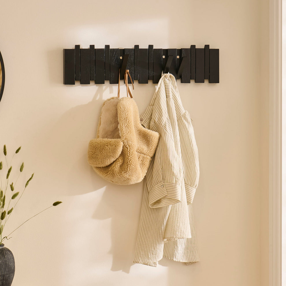 Lowell Wooden Folding Coat Rack - Black Oak – Laura James