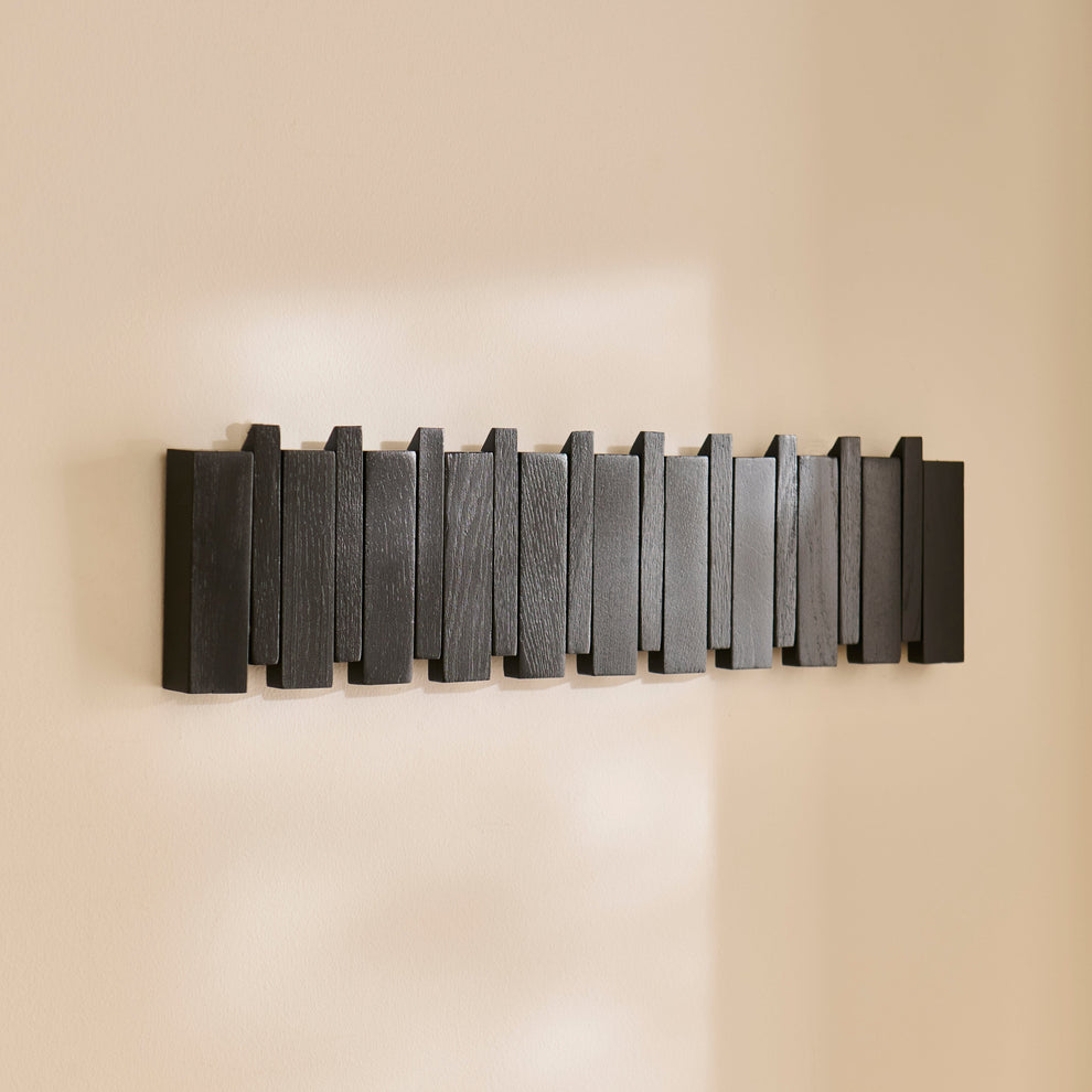 Lowell Wooden Folding Coat Rack - Black Oak – Laura James