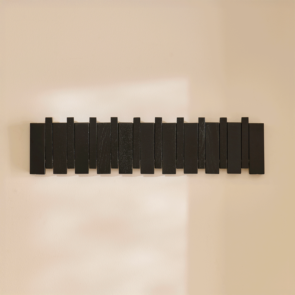 Lowell Wooden Folding Coat Rack - Black Oak – Laura James