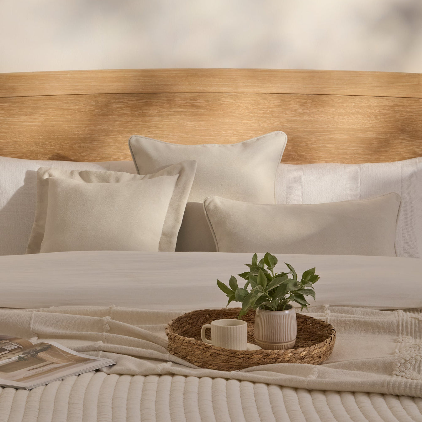 Ludney 50x50cm Cushion Cover Ivory | Laura James